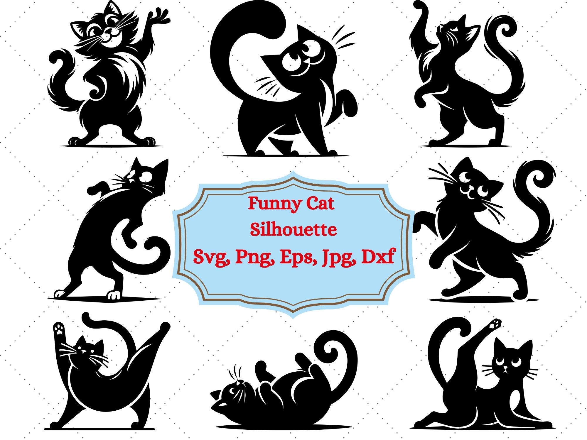 Funny Cat SVG Bundle, Cat SVG, Kitten SVG, Cat Lady Svg, Crazy Cat Lady ...
