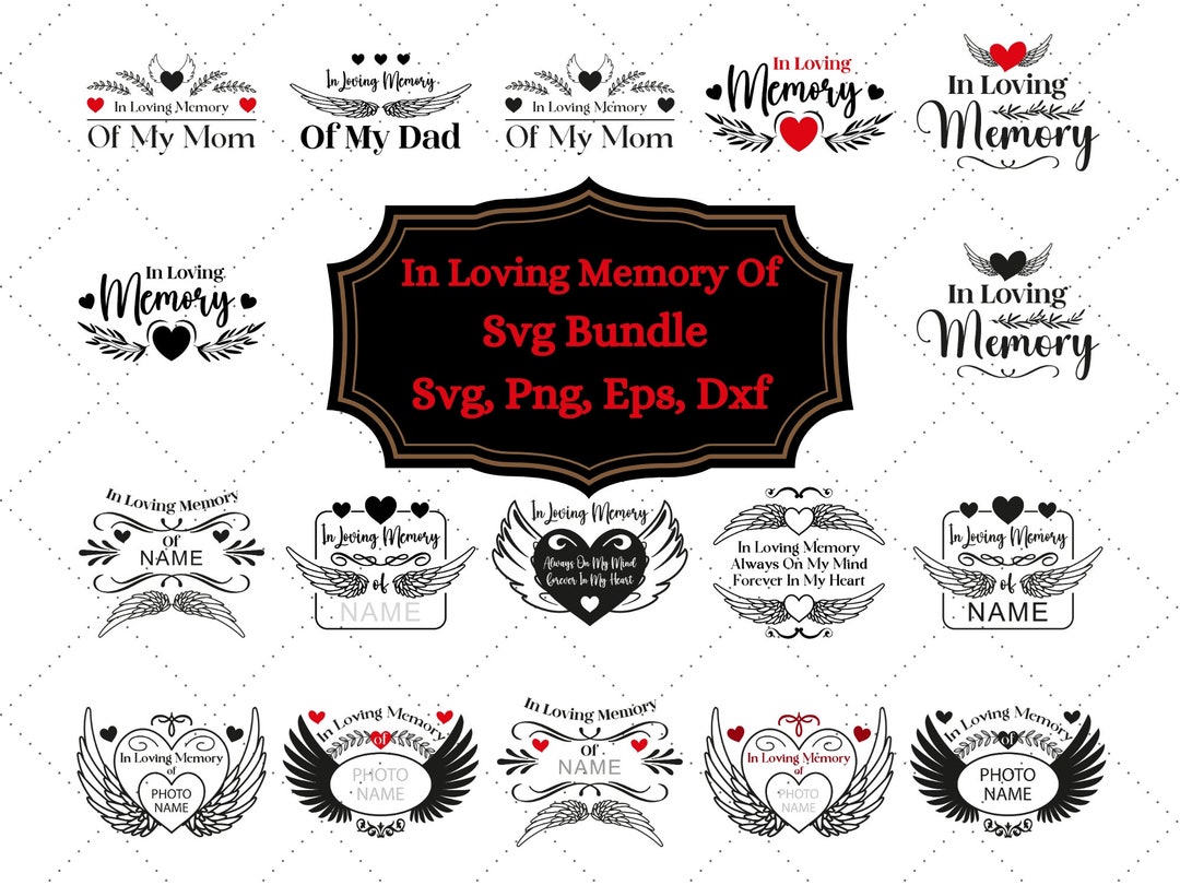 Memorial Svg Bundle, Rest in Peace Svg, Cardinal Svg, Loving Memory Svg ...