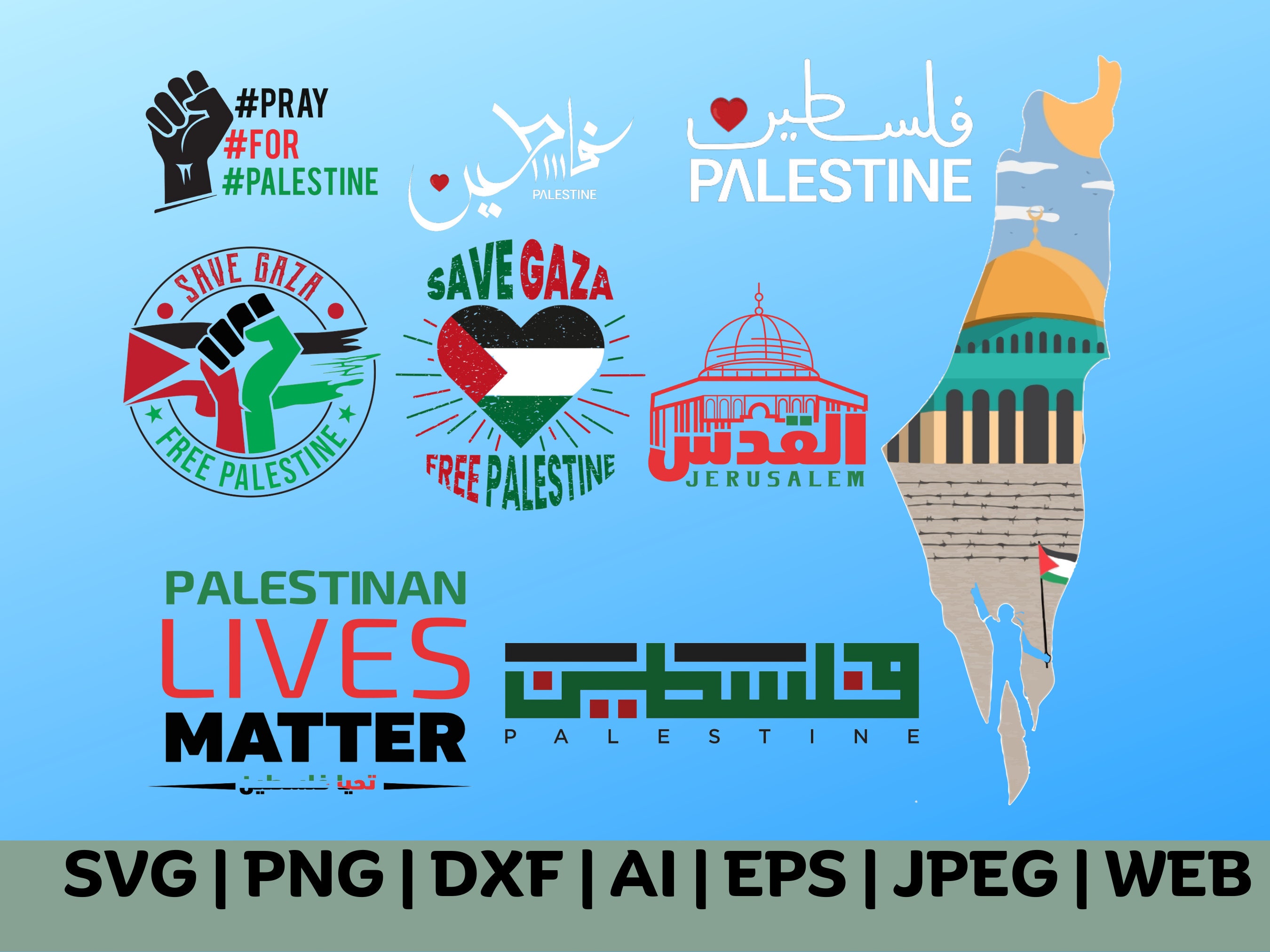 Free Palestine Svg| Palestine Svg| Save Gaza Svg| Free Palestine Shirt ...