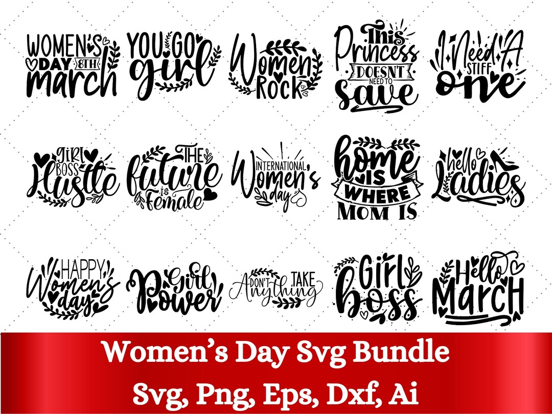 Women’s Day Svg Bundle, Feminist Svg Bundle, Girl Power Svg, Go Girl ...