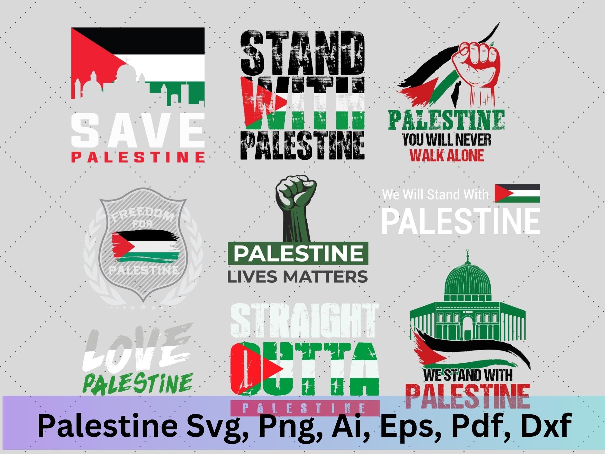Free Palestine Svg Bundle Free Palestine Stand With - Etsy