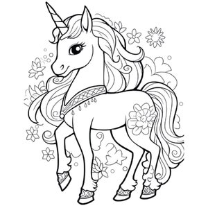 Cute Unicorn Coloring Pages for Kids, Unicorn Coloring Pages, Unicorn ...