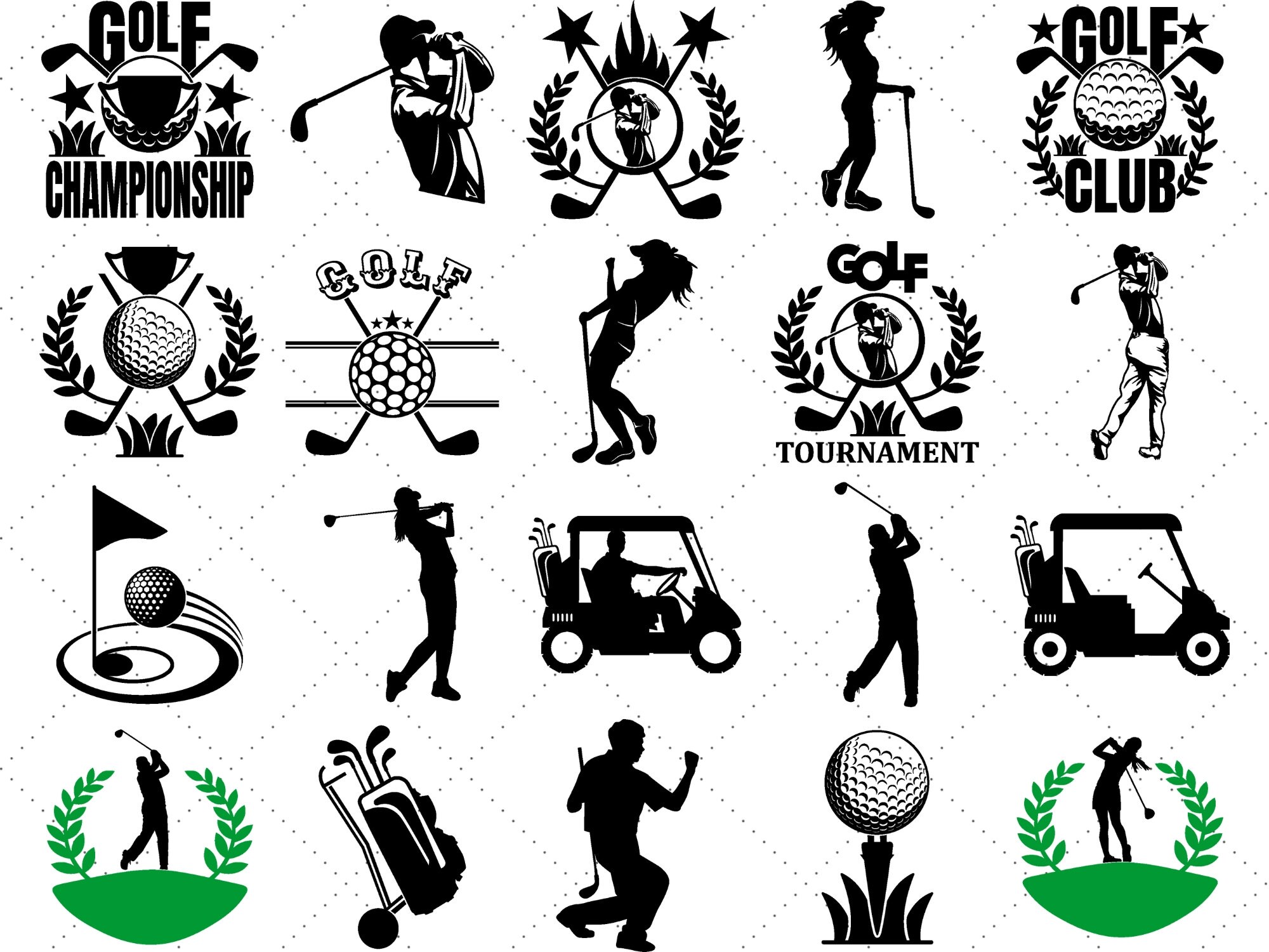 Golf SVG Bundle, Golfing SVG Bundle, Golfer SVG, Golf Svg, Golf Club ...