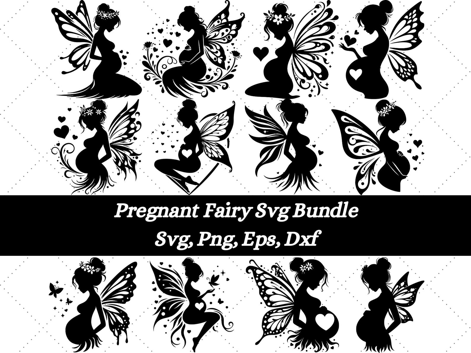 Pregnant Fairy Svg Bundle, Pregnancy Svg Bundle, Pregnant Svg ...