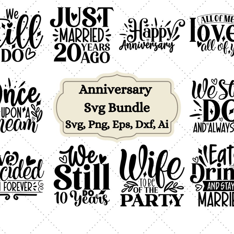 Anniversary Svg - Etsy