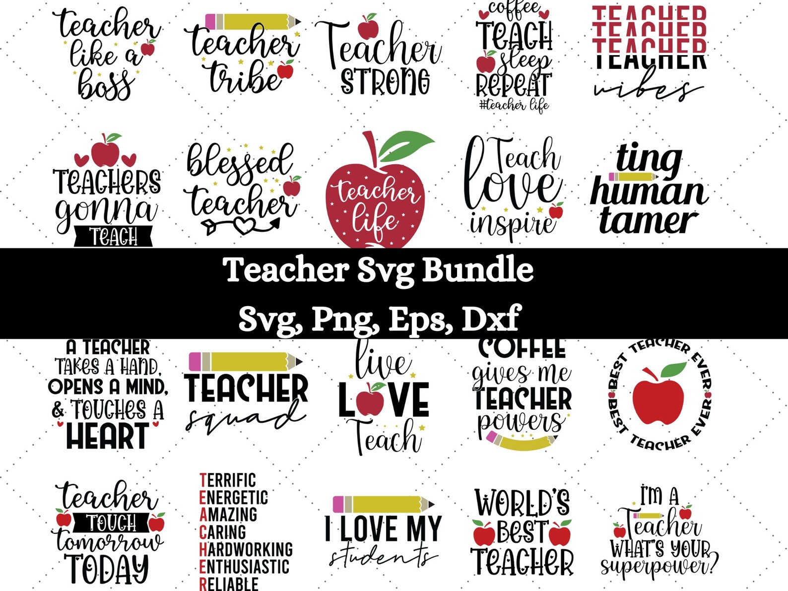 Teacher Svg Bundle, Teacher Quote Svg, Teacher Svg, School Svg, Teacher ...