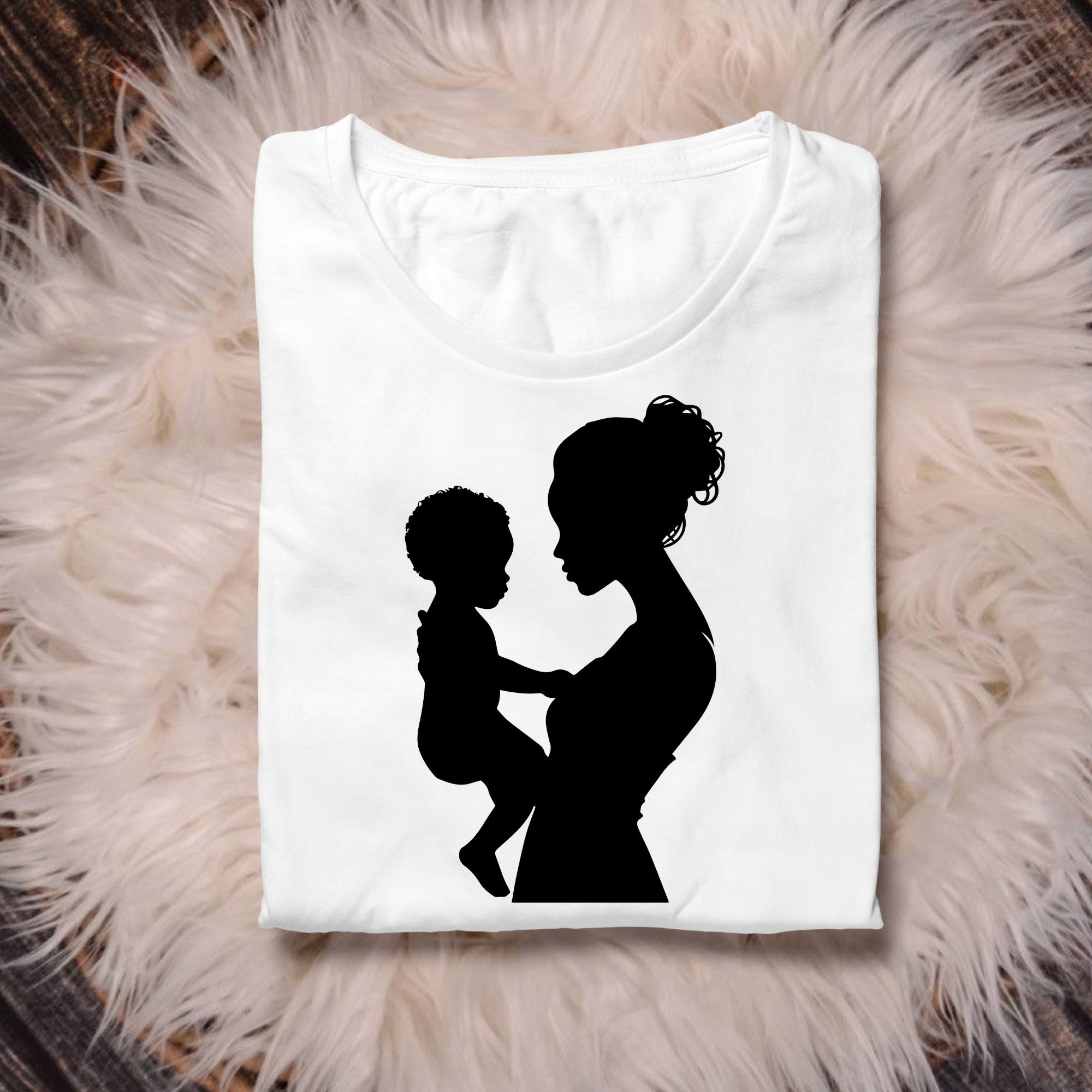 Mother With Baby Svg Bundle, Mother Holding Baby Silhouette, Newborn ...