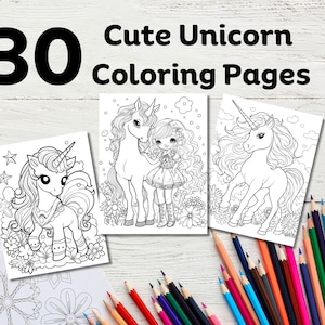 Cute Unicorn Coloring Pages for Kids, Unicorn Coloring Pages, Unicorn ...