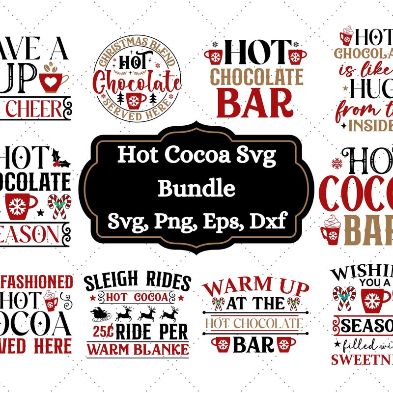 Hot Cocoa Sign Svg - Etsy