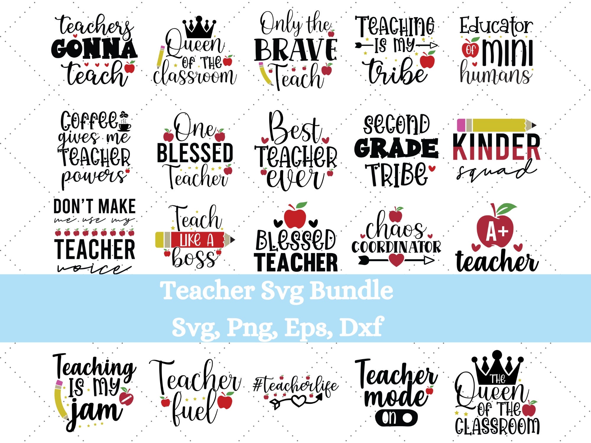 Teacher Svg Bundle, Teacher Quote Svg, Teacher Svg, School Svg, Teacher ...