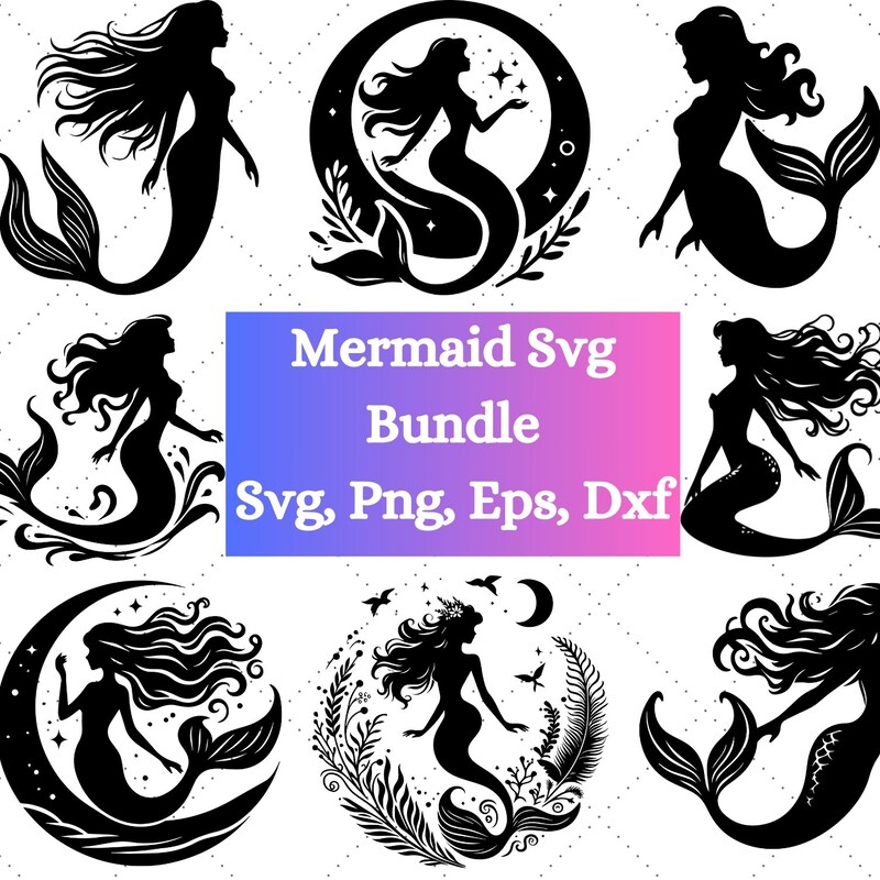 Mermaid Svg - Etsy