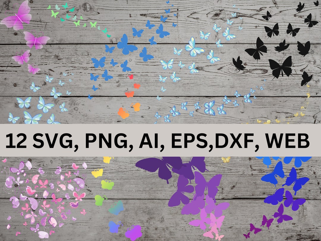 Paquete SVG de mariposa, mariposas SVG, monarca SVG, mandala mariposa ...