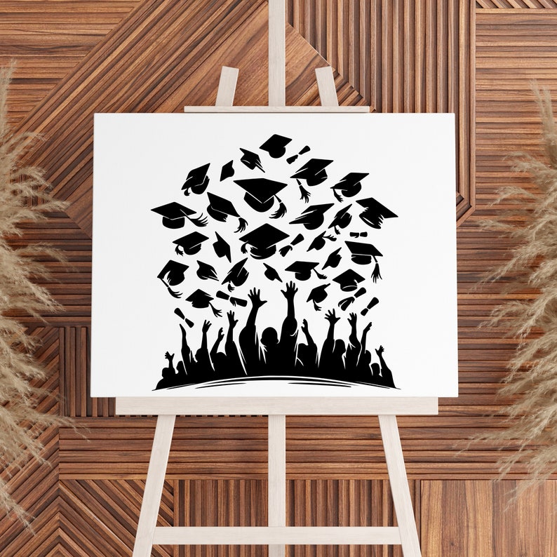 GRADUATION SVG Bundle, Graduation Silhouettes Svg, Graduation Cap Svg ...
