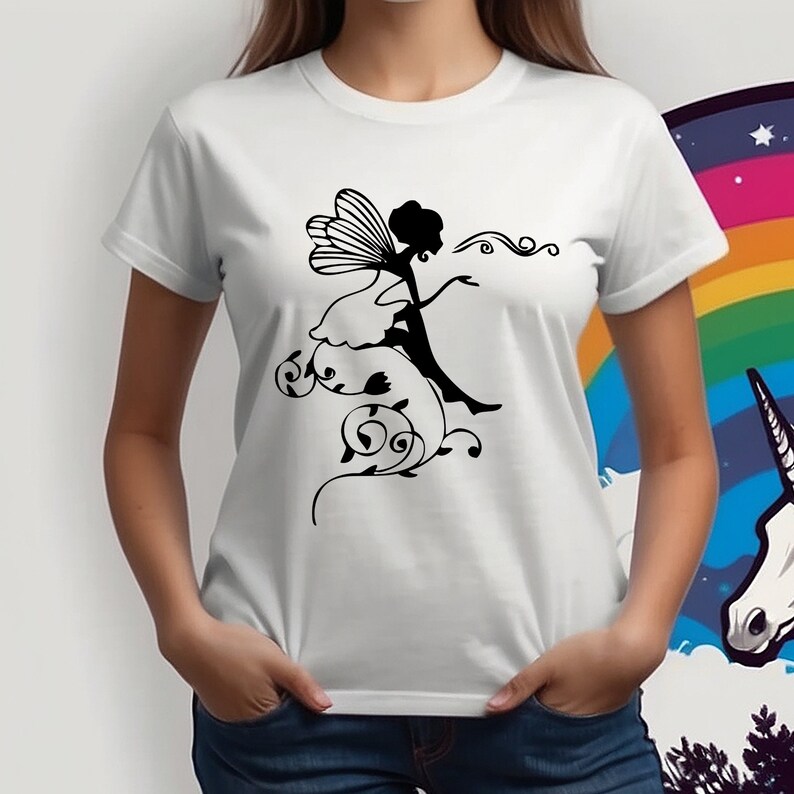 Paquete SVG de silueta de hadas, silueta de hadas svg, imágenes ...