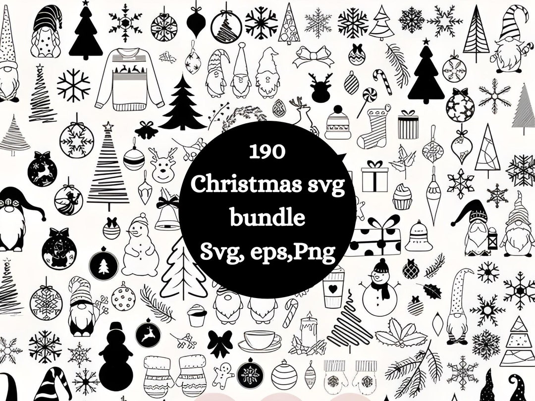 Christmas Svg Bundle, Christmas Ornaments Svg Bundle, Christmas Tree ...