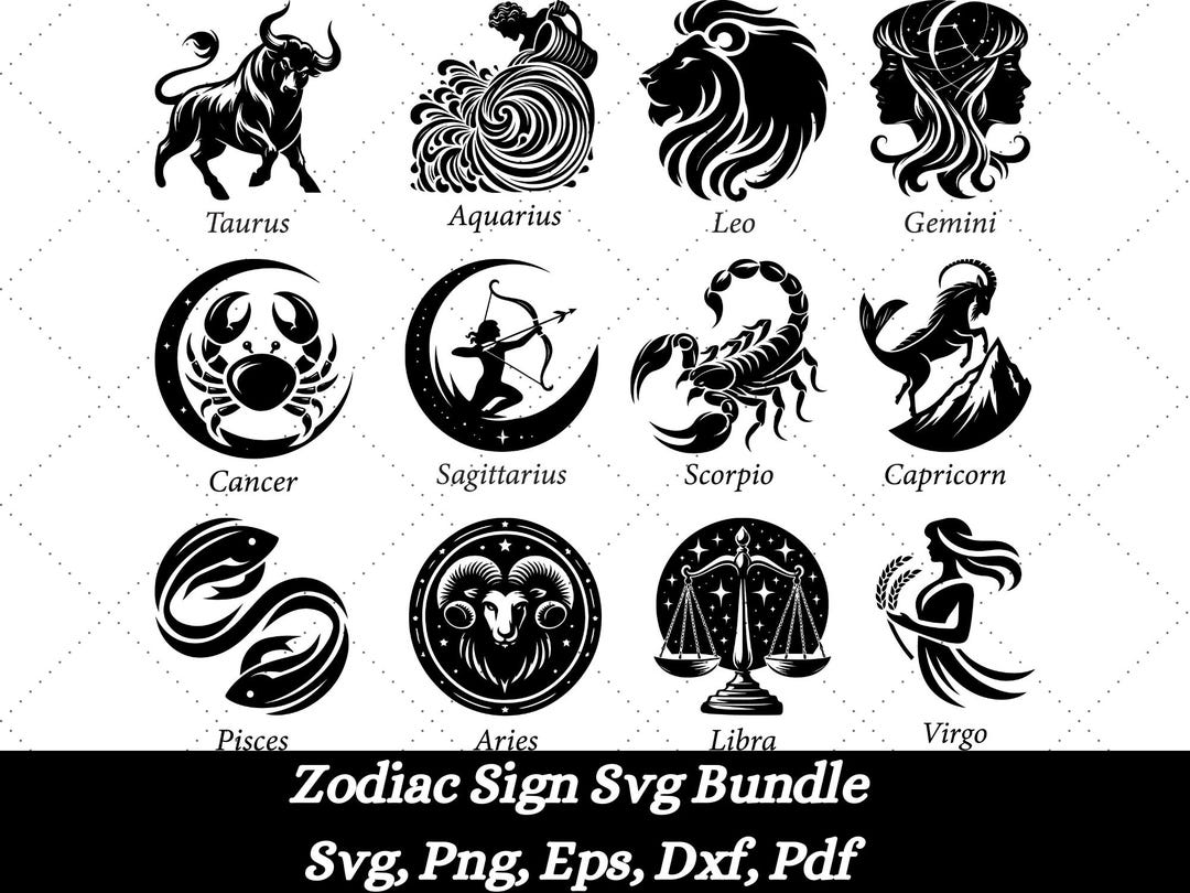 Star Zodiac Constellation Svg Png, Zodiac Svg, Horoscope Svg, Cricut ...