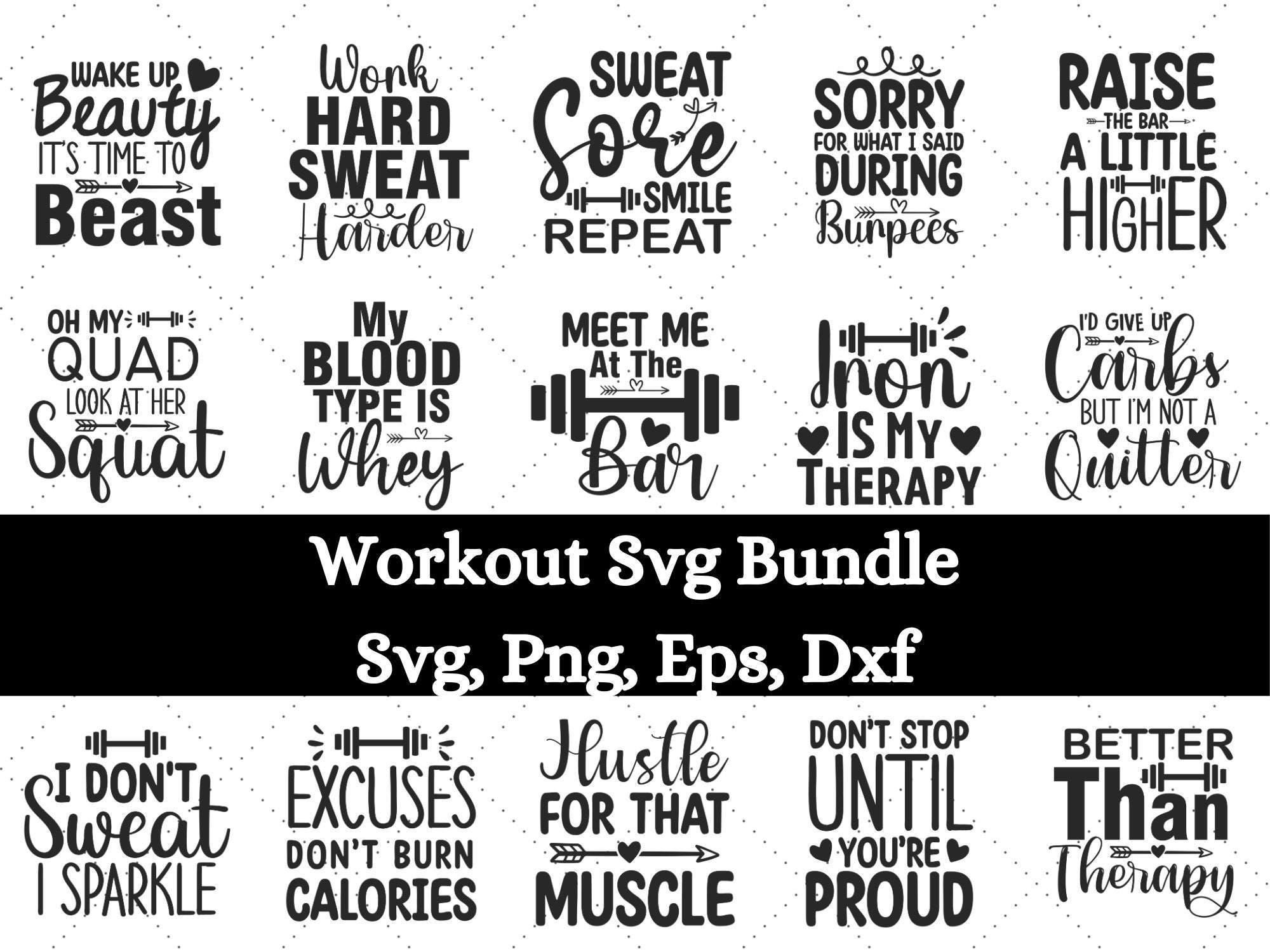 Workout SVG Bundle, Gym SVG Bundle, Fitness SVG, Exercise Svg ...