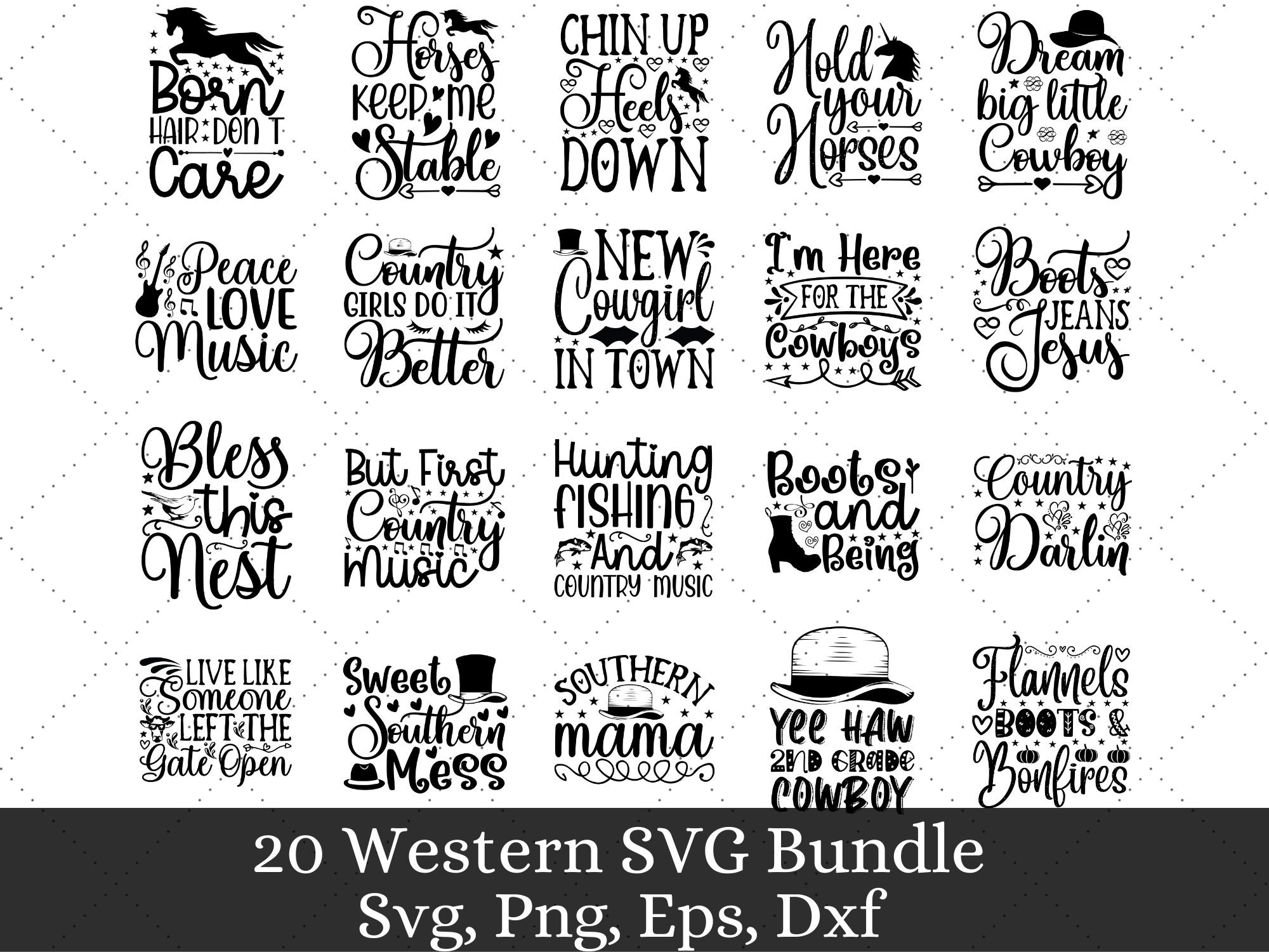 Western Svg Bundle Western Svg Country Svg Cowboy Svg - Etsy