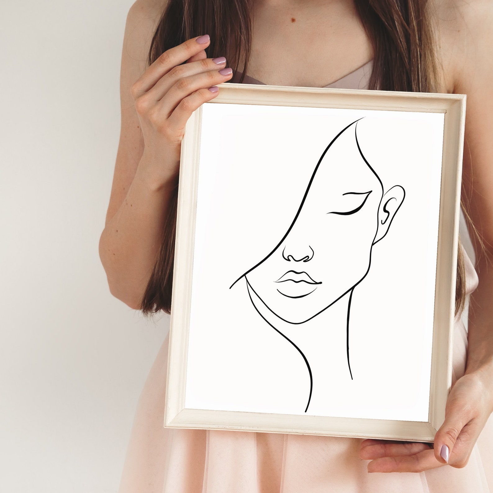 Flowers in Hair Svg, Line Art Face Svg, Faces Woman Floral Line Art SVG ...