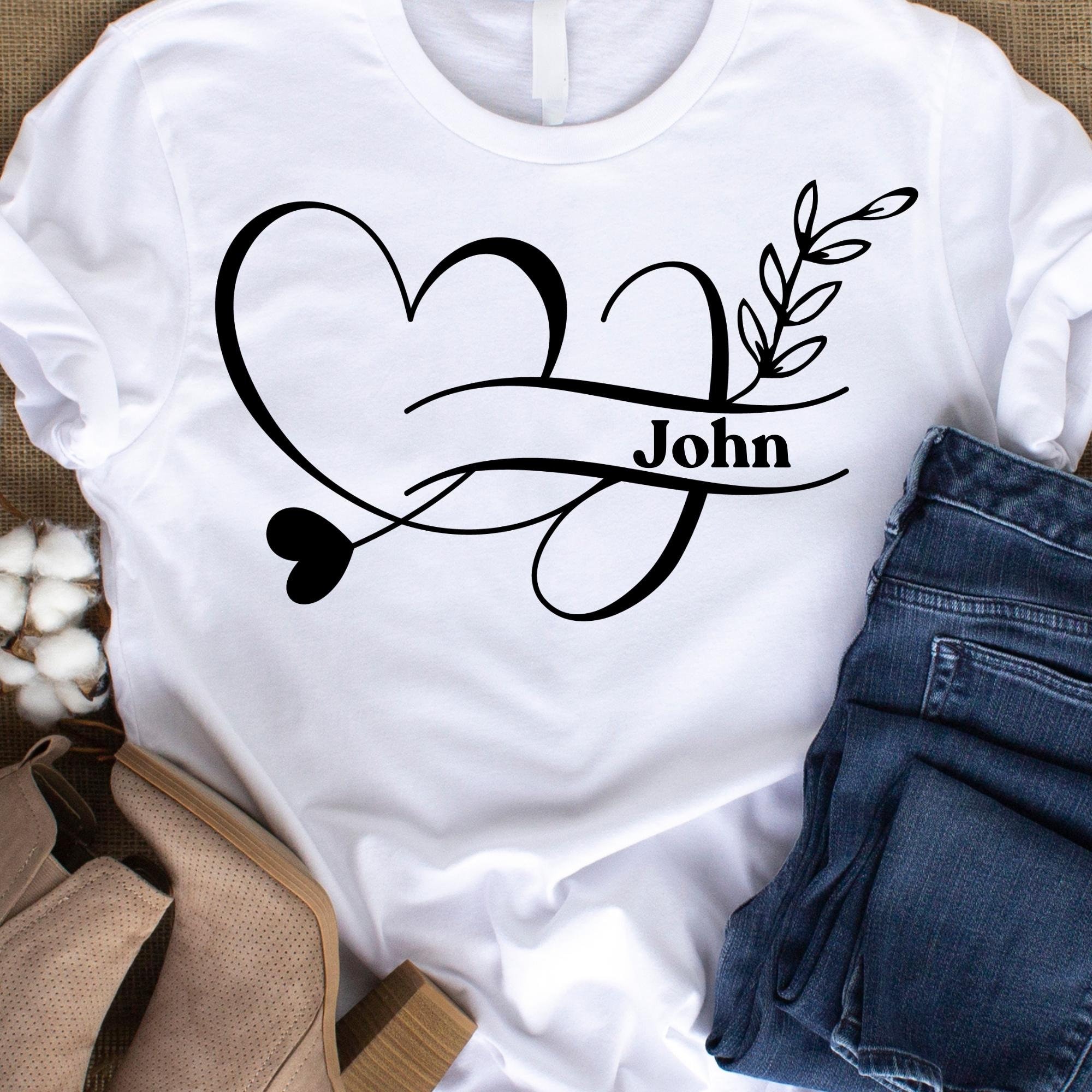 Split Heart Monogram Alphabet Svg Bundle, A to Z Heart Monogram, Heart ...