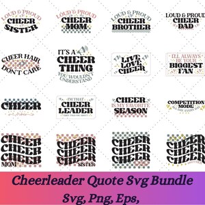 Cheerleader Quote Svg Bundle, Cheerleader Svg Bundle, Cheer Sublimation ...