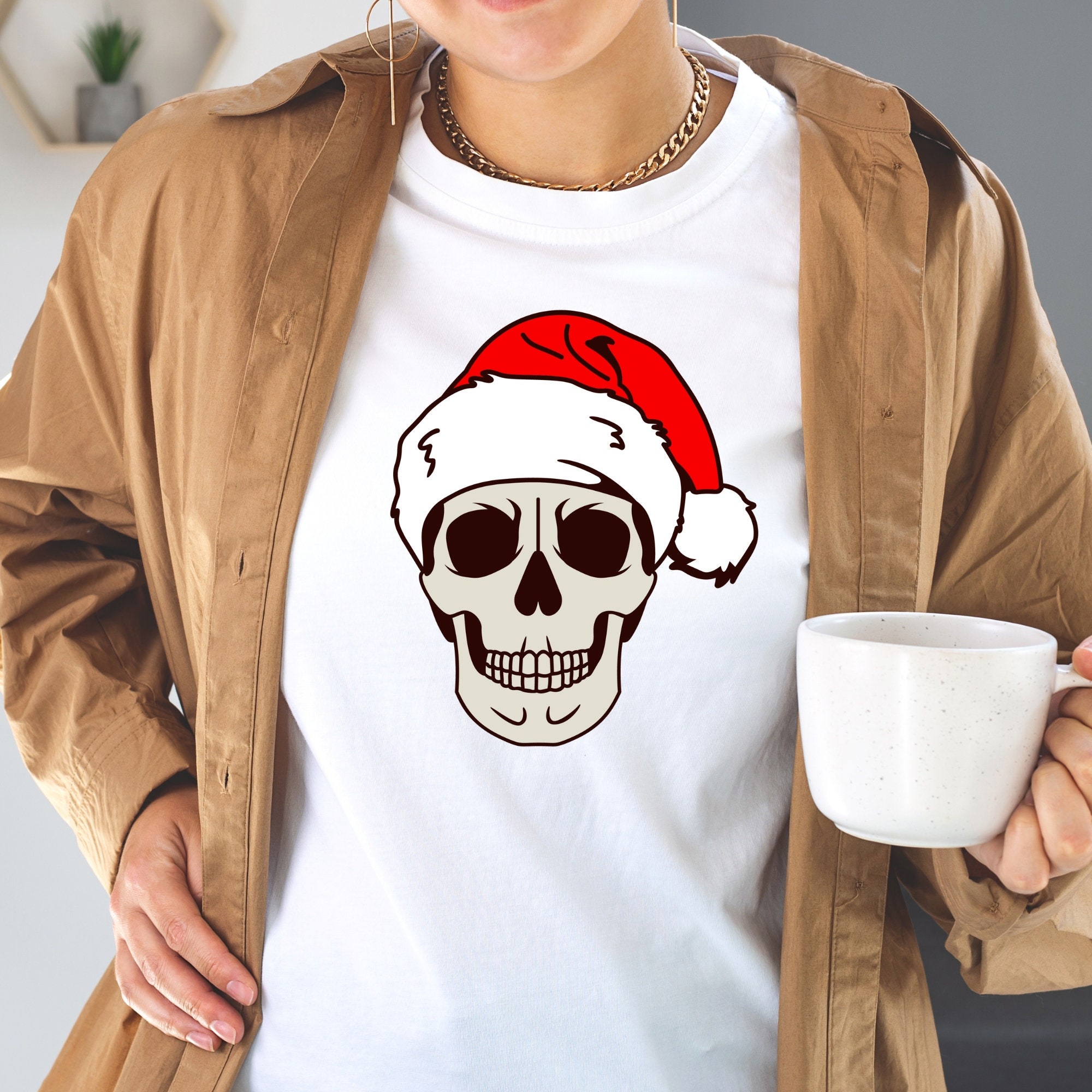 Christmas Skulls SVG Bundle, Christmas Skeleton Svg, Funny Christmas ...
