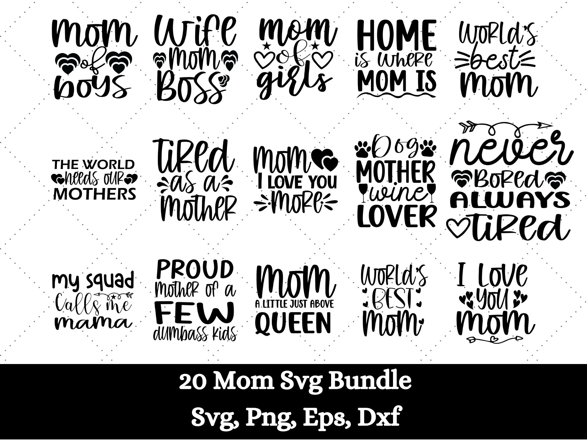 Mom Svg Bundle, Mothers Day Svg, Mom Svg, Mom Life Svg, Mom of Boys ...