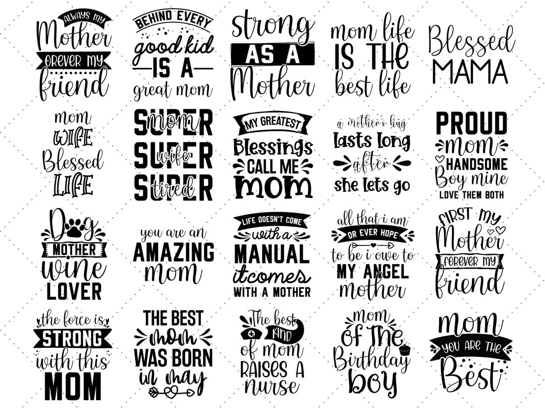 Mothers Day SVG Bundle, Mom Life Svg, Mother's Day, Mama Svg, Mommy and ...