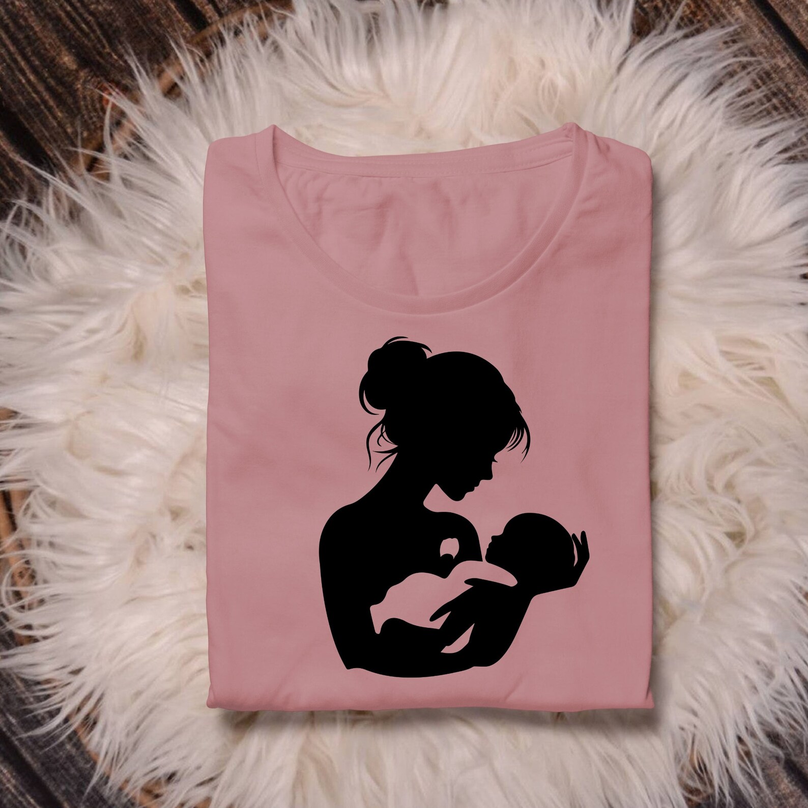 Mother With Baby Svg Bundle, Mother Holding Baby Silhouette, Newborn ...