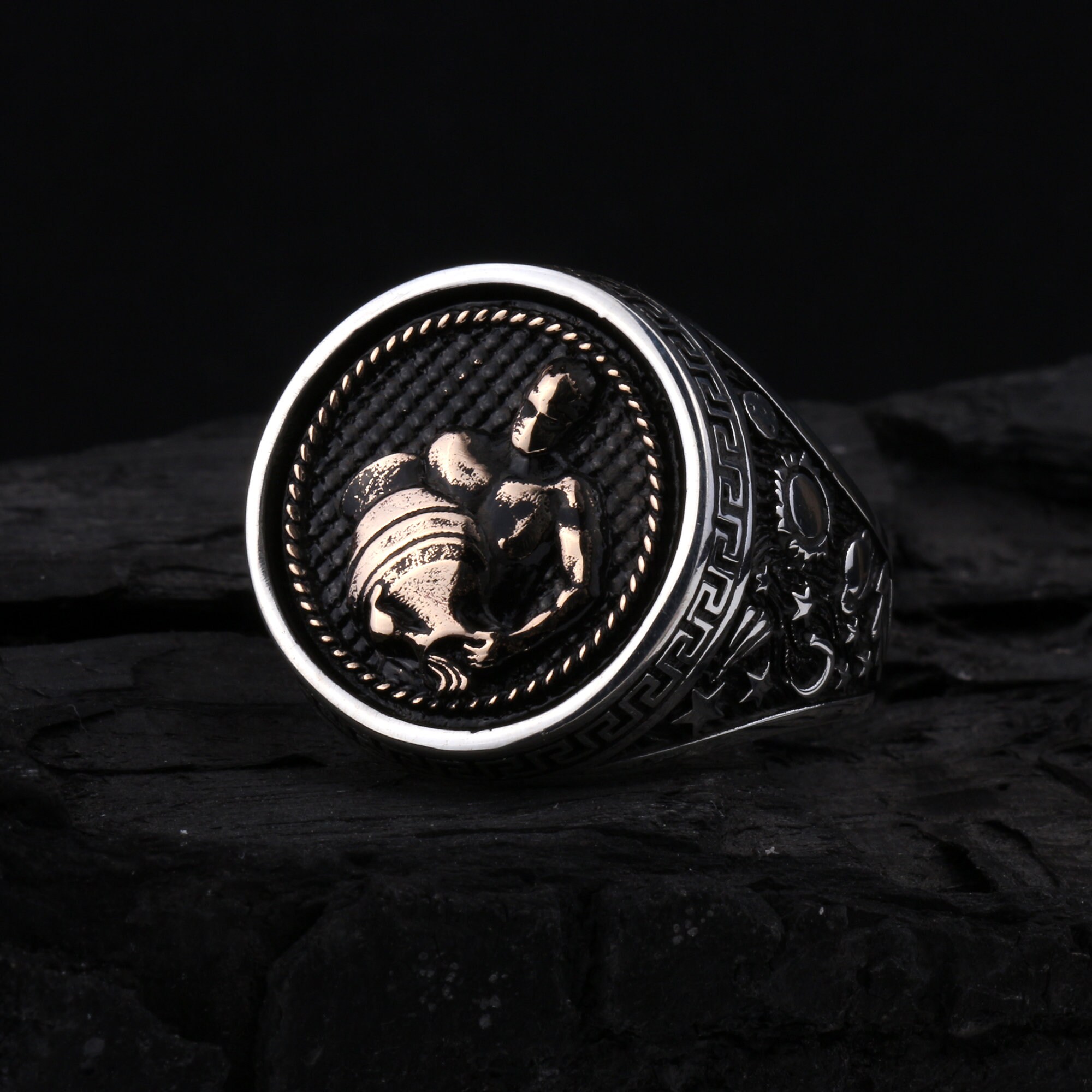 Silver Aquarius Ring,astrological Sign Aquarius Ring, Aquarius Ring ...