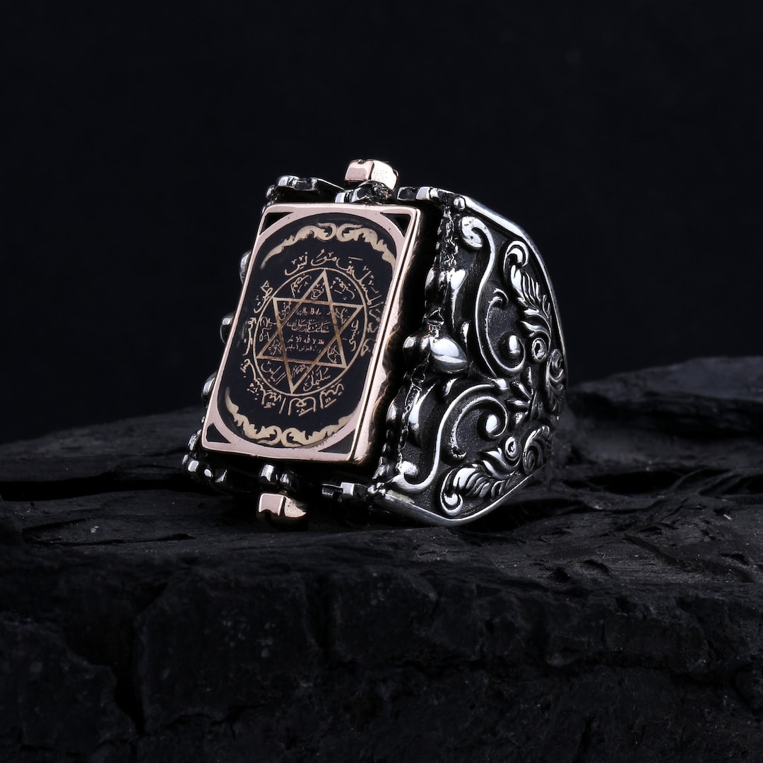 Seal of Solomon Silver Ring,secret Seal of Solomon Ring,prophet Magic ...