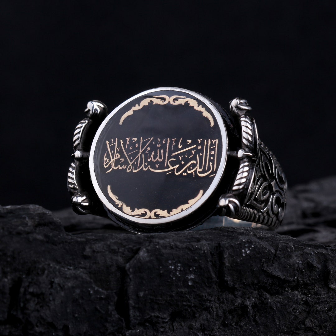 Men's Signet Ring, Personalized Ring, Signet Ring, Silver Men Ring ...