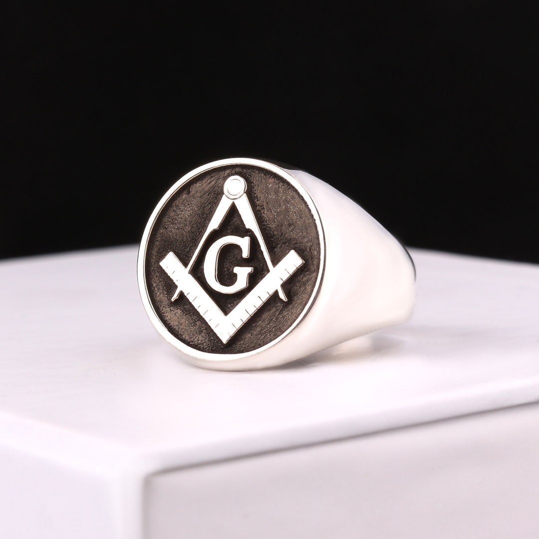 Master Mason Ringsmasonic Seal Ring Mens Masonic Ringcryptic Mason Ringring For Freemasons