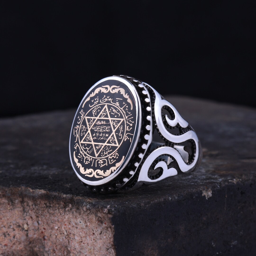 Star of David Ring,custom Signet Ring,spiritual Magic Ring,occult Men ...