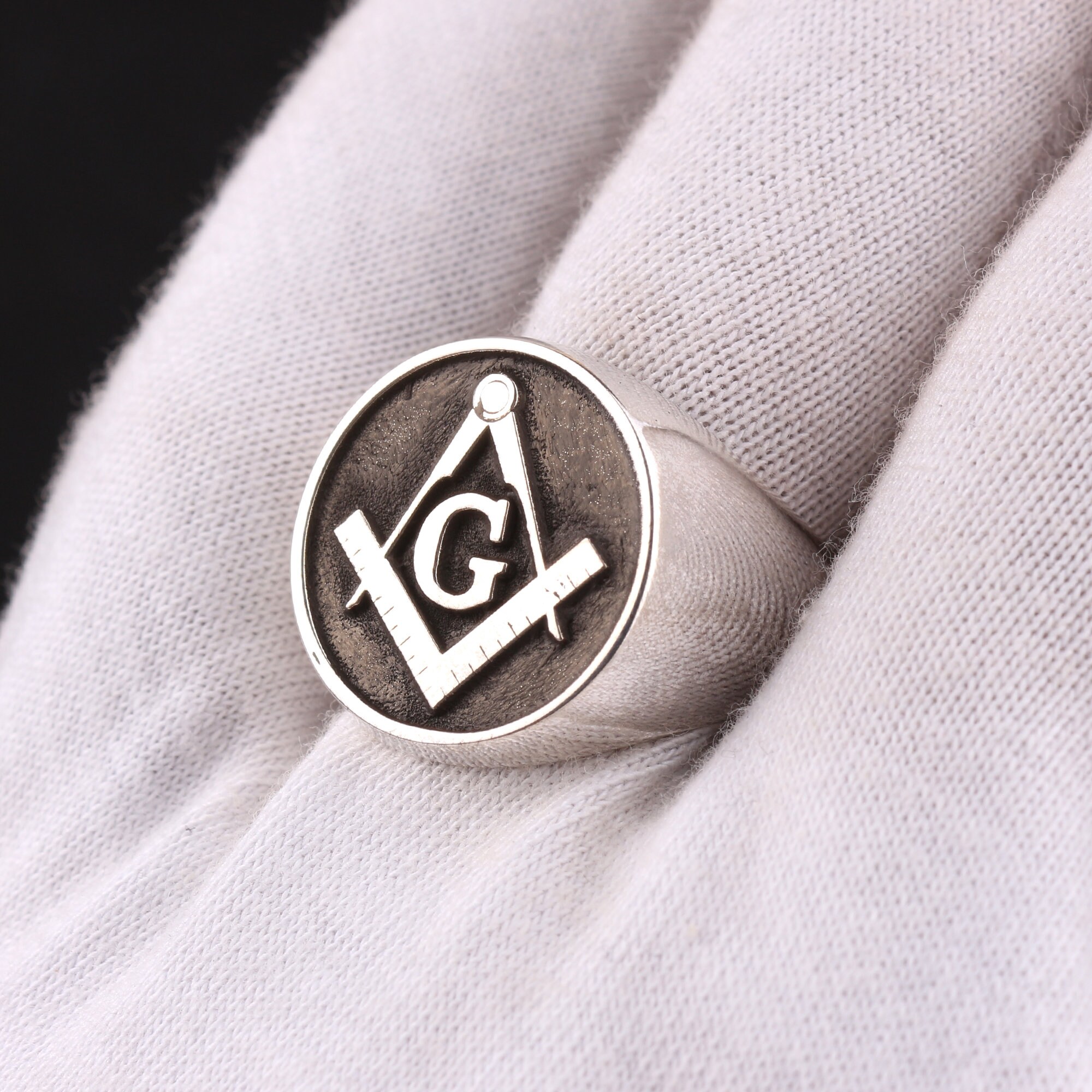 Master Mason Rings,masonic Seal Ring, Mens Masonic Ring,cryptic Mason ...