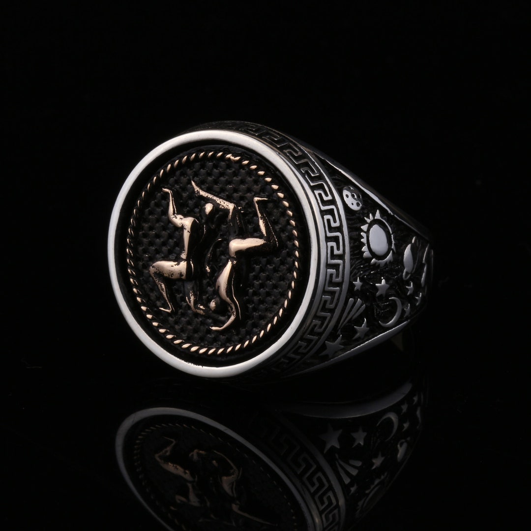 Gemini Zodiac Silver Ring, Zodiac Sign Ring, Gemini Jewelry, Horoscope ...