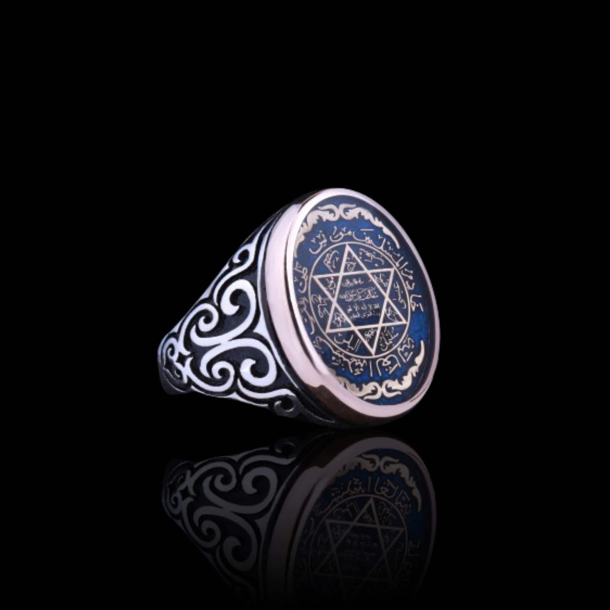 Secret Seal of Solomon Ring,handmade Seal of Solomon,islamic Gift Ring ...