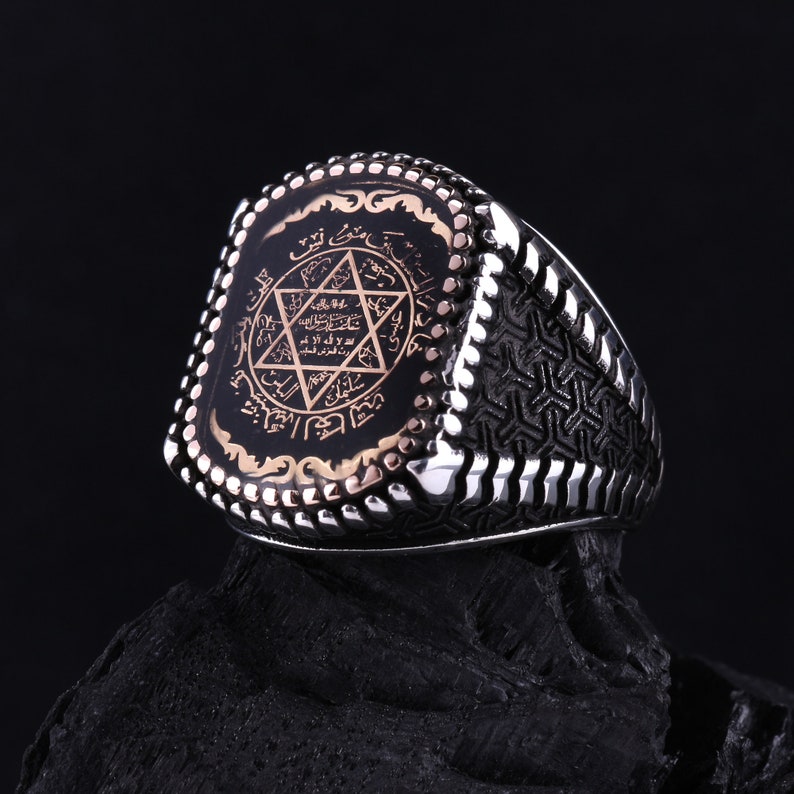 Ring of Solomon, King Solomon Seal, Seal of Solomon Silver Ring, Silver ...