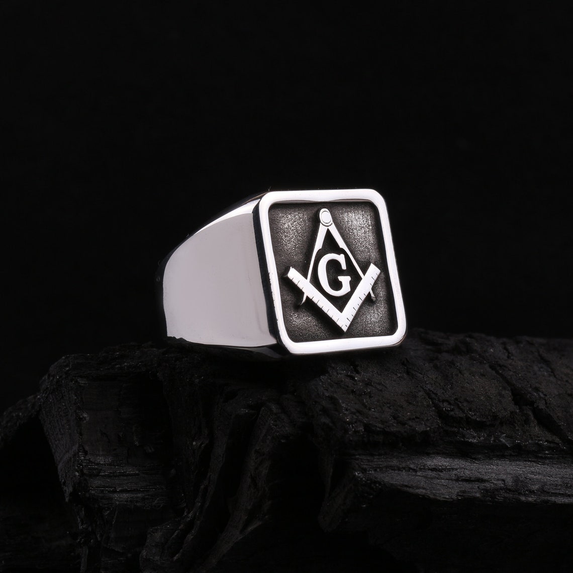 Silver Masonic Ring, Masonic Symbol Ring, Handmade Silver Ring, Custom ...