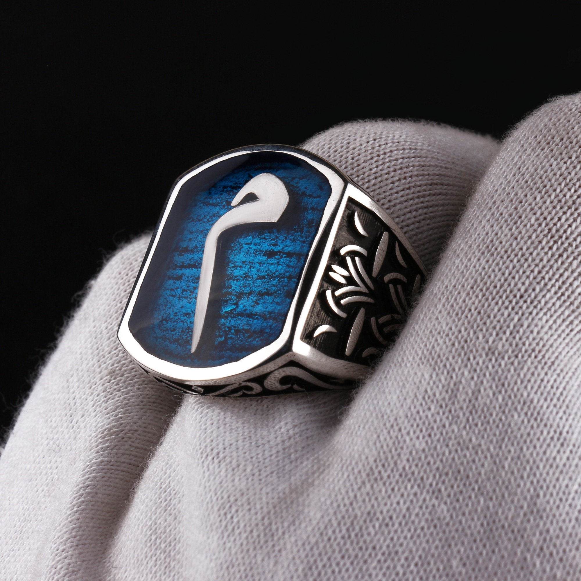 Arabic Name Ring, Personalized Arabic Ring, Arabic Letter Ring ...