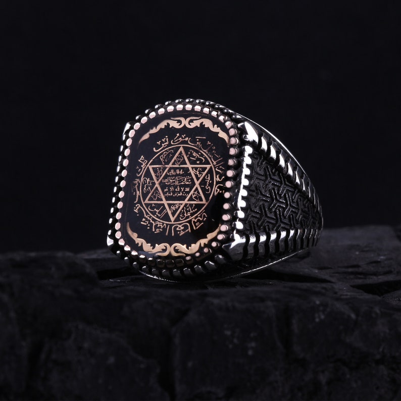 Ring of Solomon, King Solomon Seal, Seal of Solomon Silver Ring, Silver ...