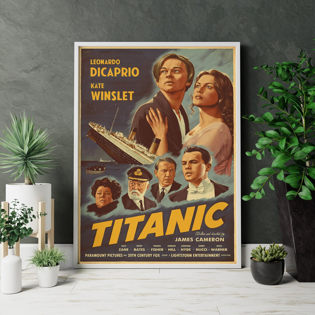 Wall Art Titanic Poster, Titanic Canvas, Vintage Retro Canvas Art ...
