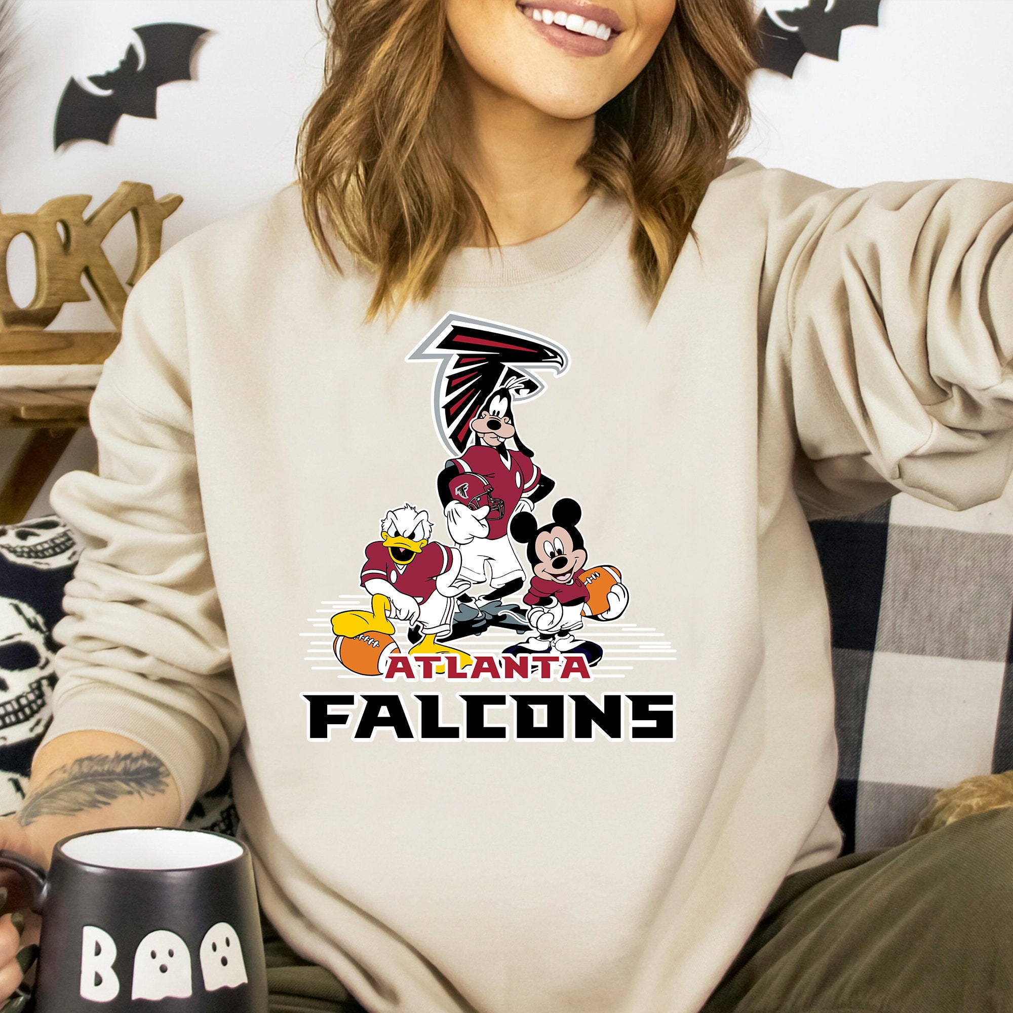Mickey and Friends Falcons Football Logo T Shirt Hoodie - Etsy