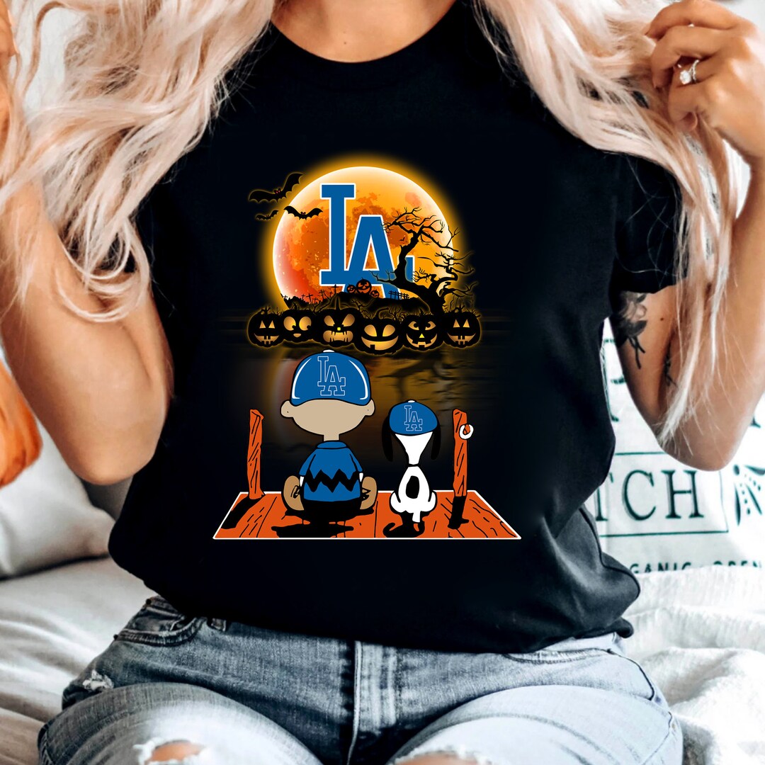 Peanuts Snoopy and Charlie Brown Watching Dodgers Halloween - Etsy