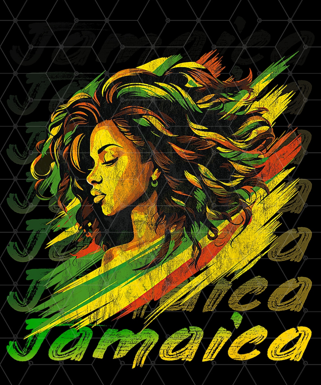 Jamaican Black Girls Jamaica Flag Hair Women Png Png for - Etsy