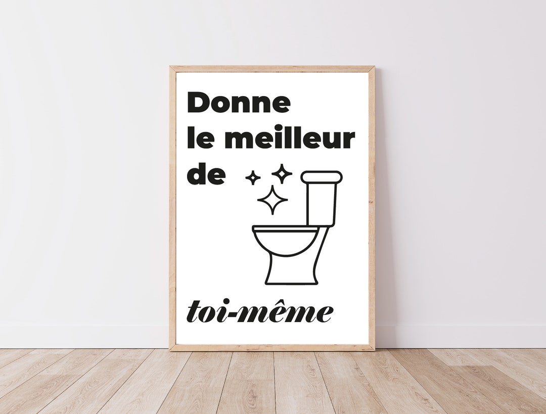 WC Humor Poster Poster Give the Best of Yourself Digital File A2 / A3 / A4 / A5 / 50x70 Bathroom ...