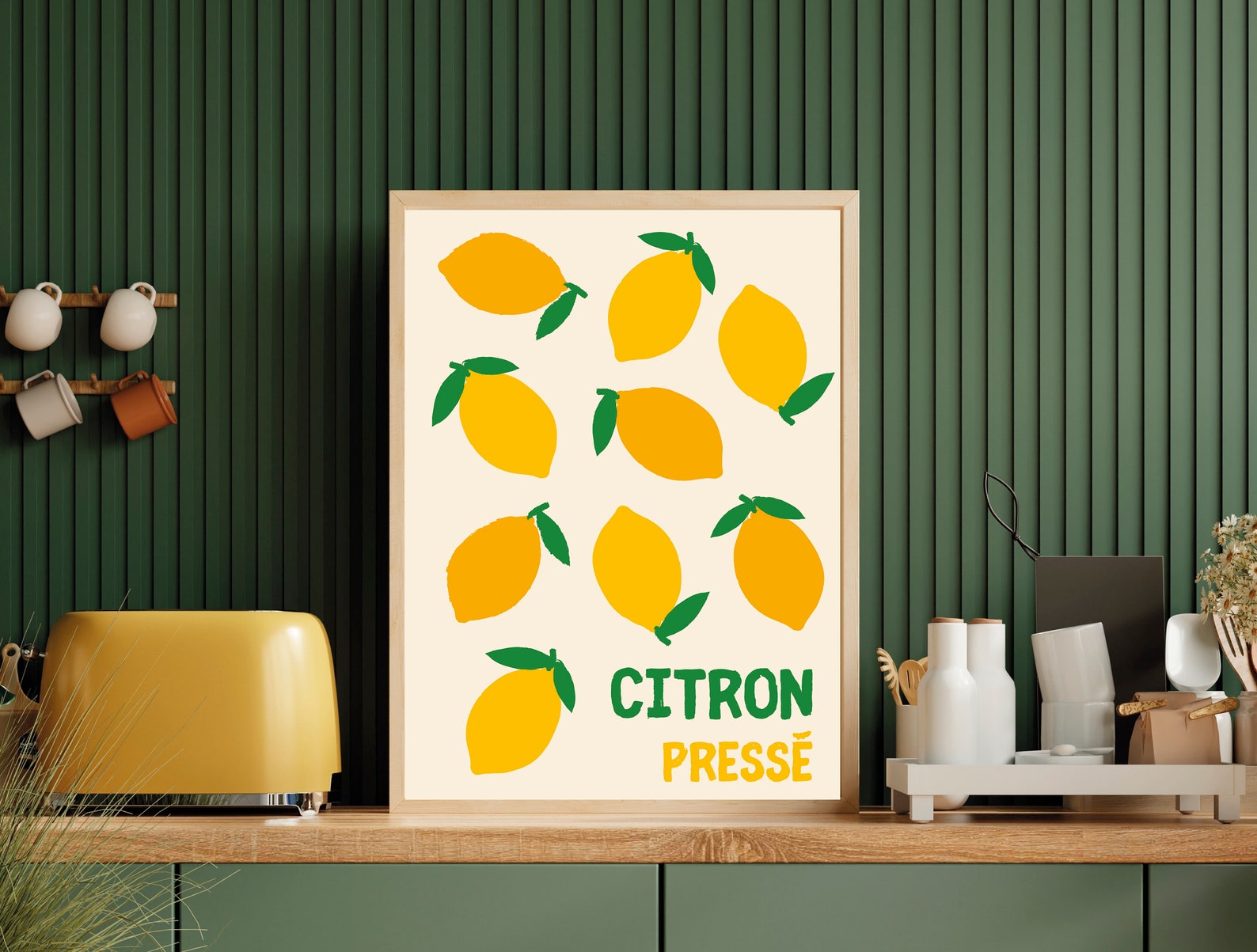 Kitchen Poster - Lemon Poster - Squeezed Lemon - Digital File A2/a3/a4 ...