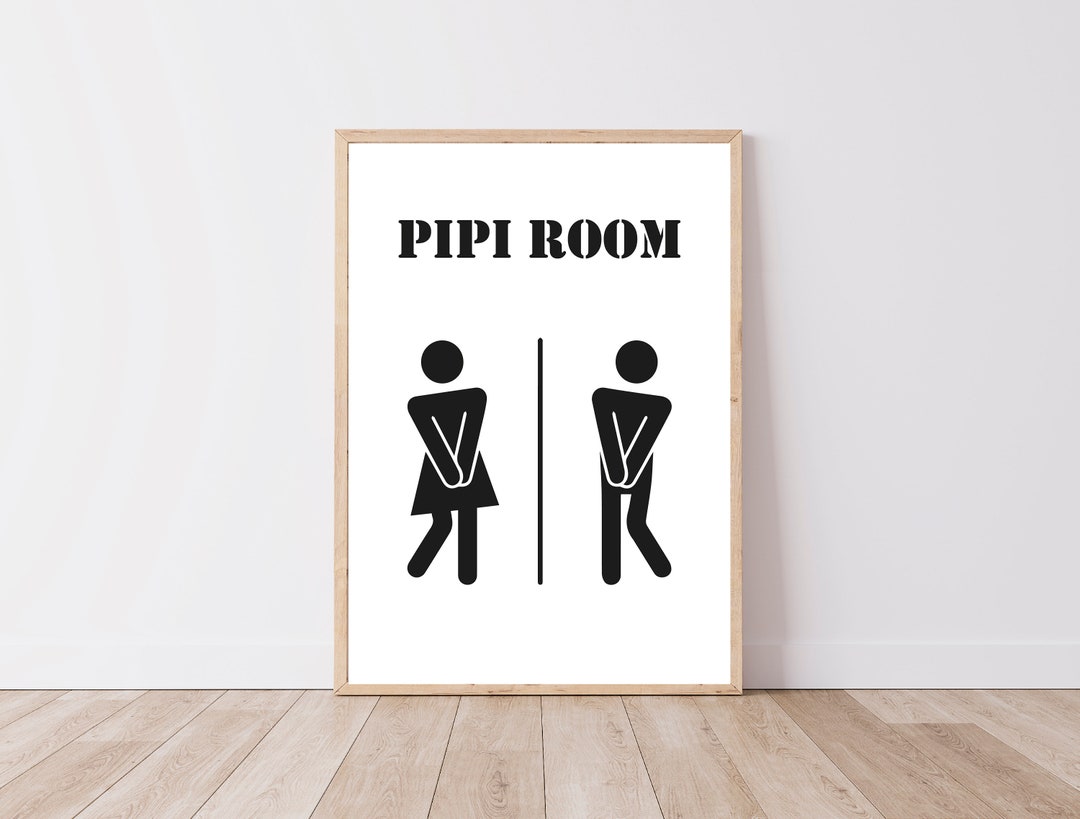 WC Humor Poster - Pee Room Poster - Digital File A2/a3/a4/a5/50x70 - Bathroom and Toilet Wall ...