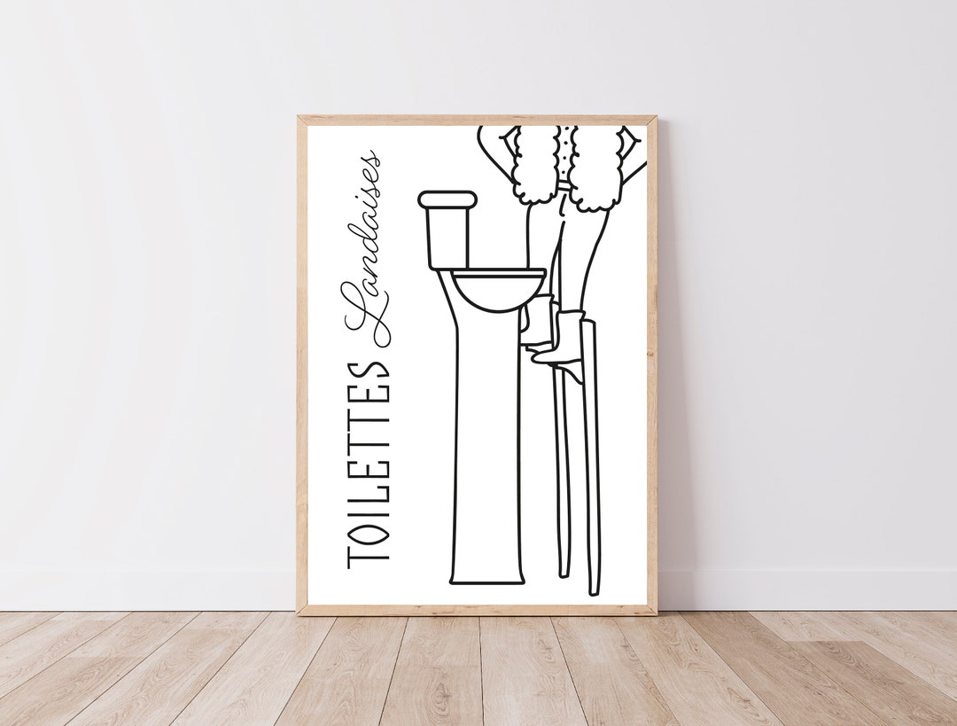 WC Humor Poster - Landes Toilet Poster - A2/a3/a4/a5/50x70 Digital File - Bathroom and Toilet ...
