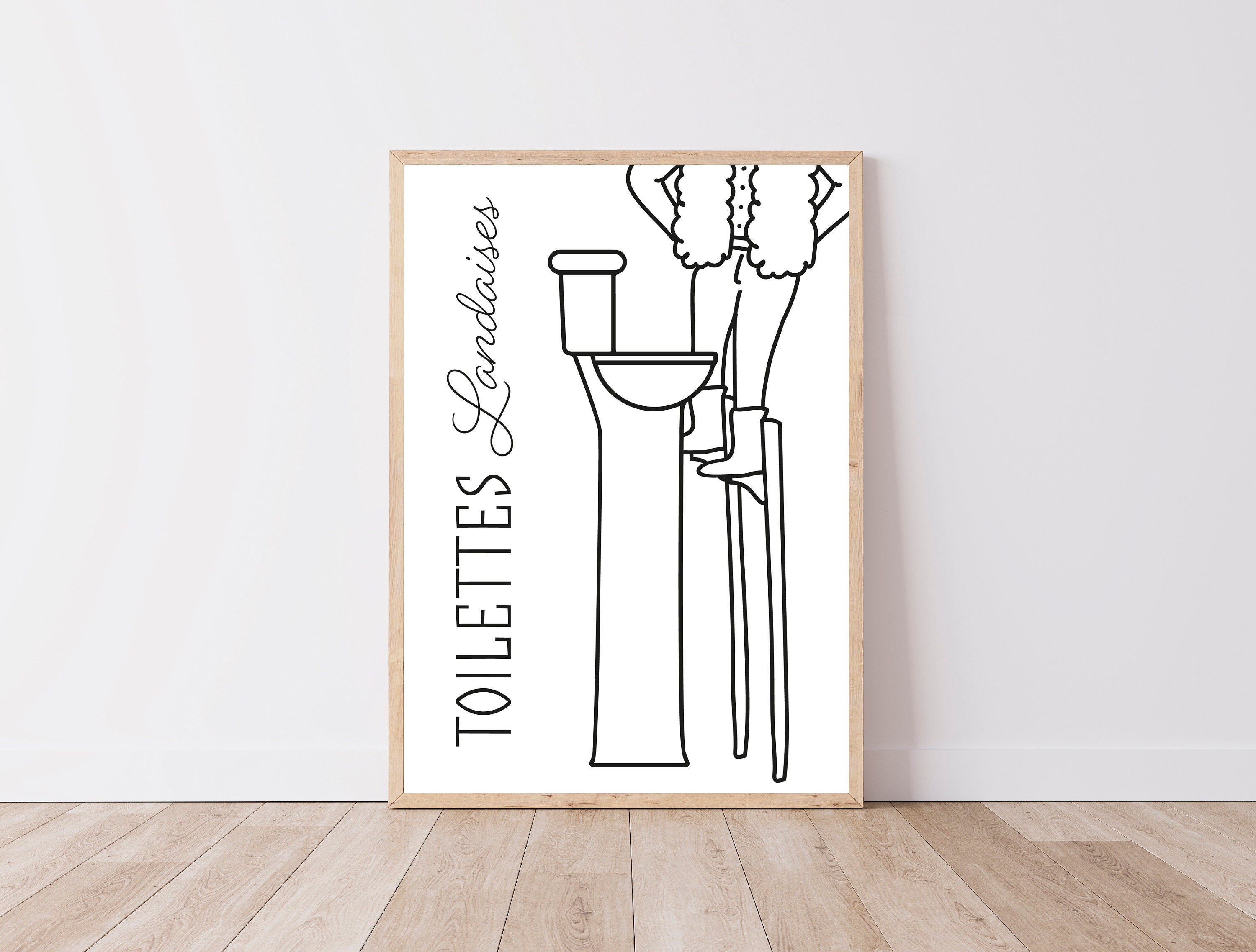 WC Humor Poster Landes Toilet Poster A3/A4/A5 Digital File Bathroom and Toilet Wall Decoration ...